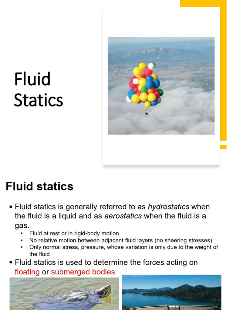 Lecture4 Fluid statics | PDF | Buoyancy | Pressure