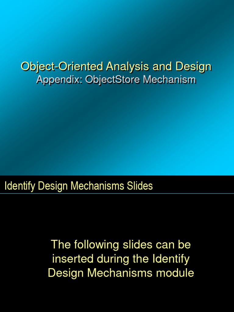 Objectstore Mechanism Pdf