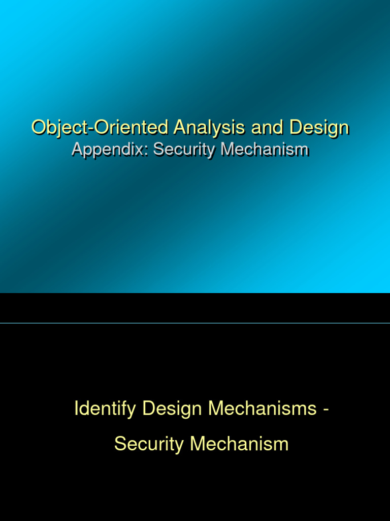 Security Mechanism | PDF | Graphical User Interfaces | User (Computing)