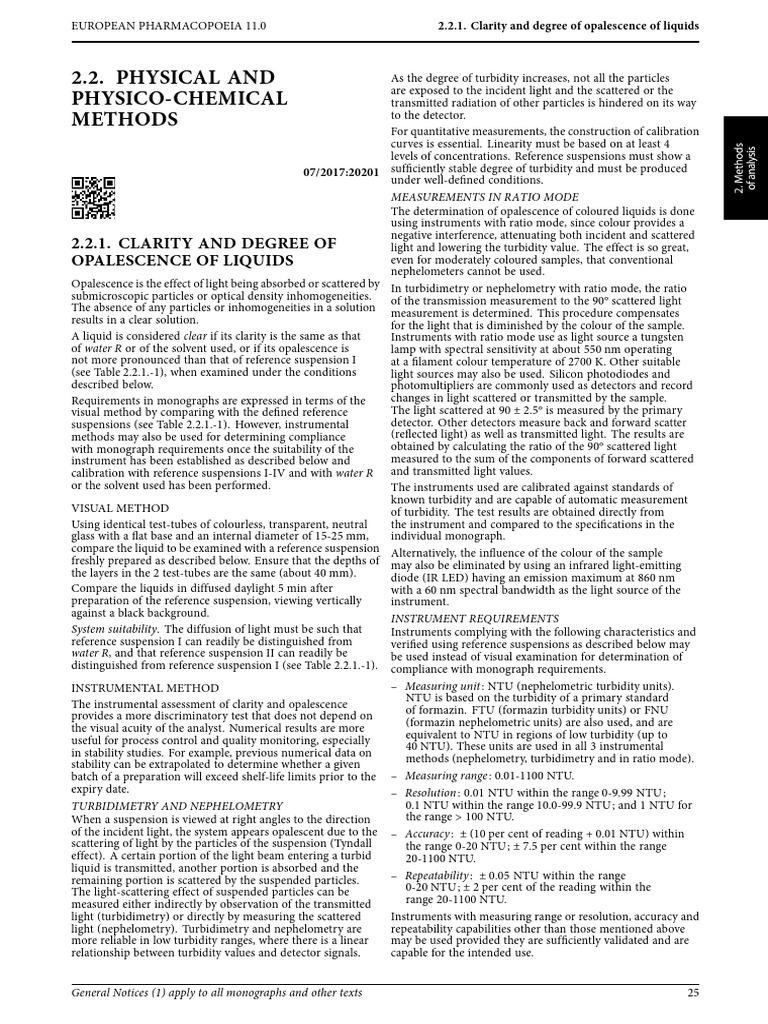 2.2.1. Clarity and Degree of Opalescence of Liquids | Download Free PDF ...