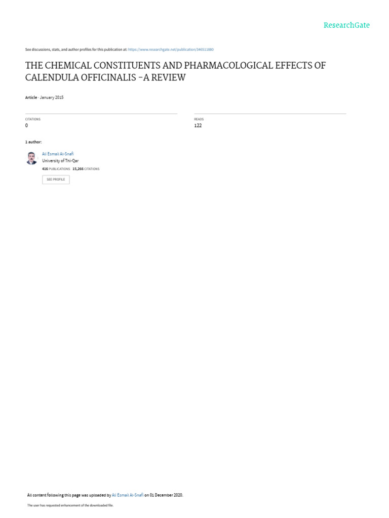 Snafi IJPSR 2015 Chemical Constituents and Pharmacological Effects of ...