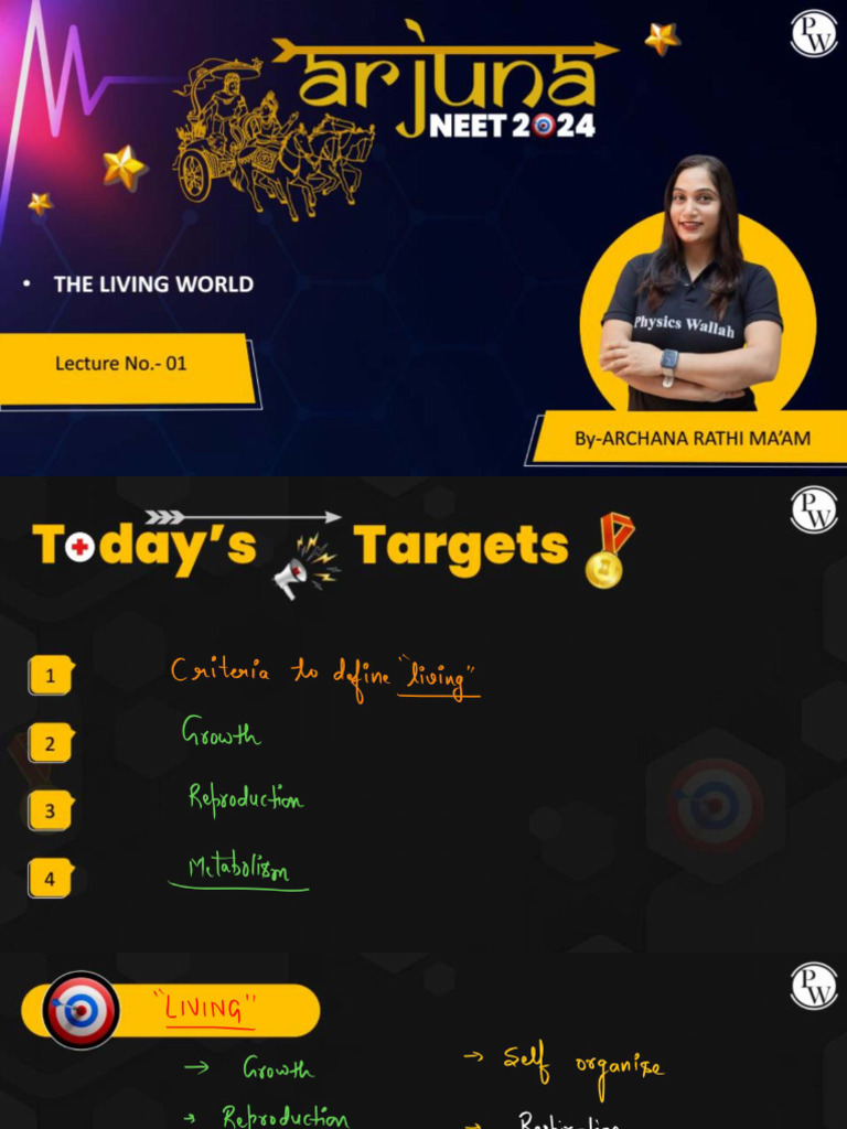 Living World-Lec1 Arjuna 2024 PDF | PDF