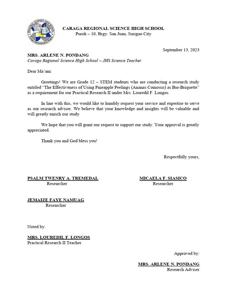 Ma'Am Pondang Letter | PDF | Foreign Language Studies | Wellness