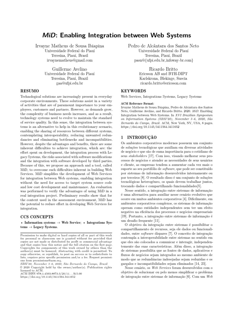 Mid Enabling Integration Between Web Systems | PDF | Hypertext ...