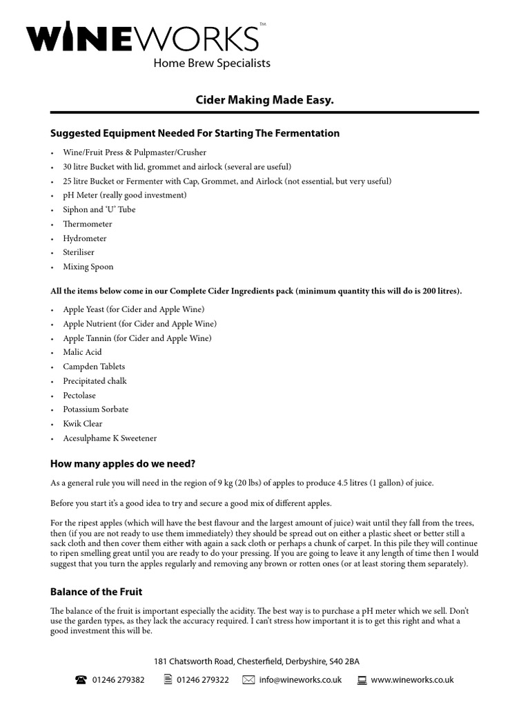Easy Cider Making Guide and Tips | PDF | Cider | Juice