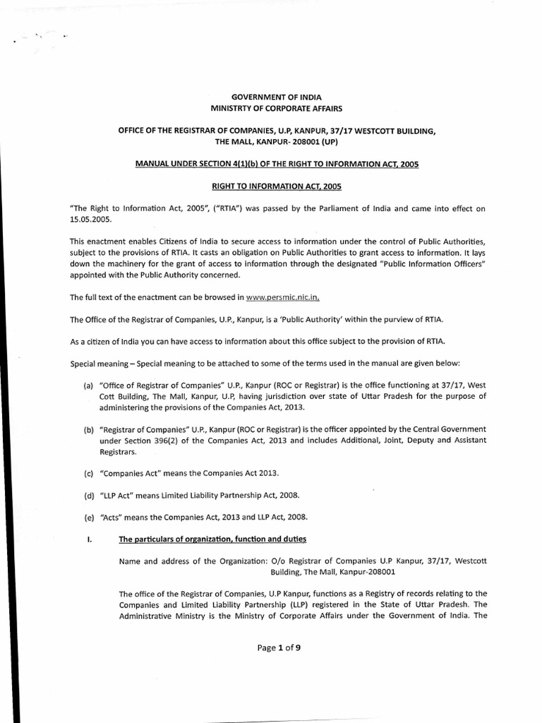 Manual RTI 20231012 | PDF | Limited Liability Partnership | Business ...