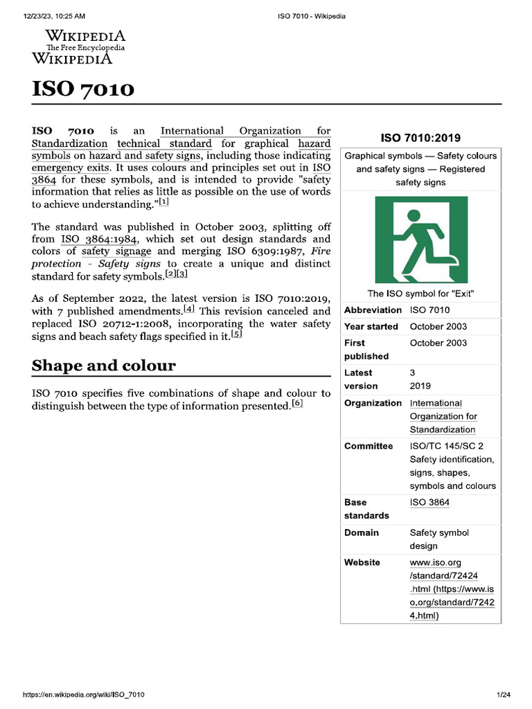 ISO 7010 - Wikipedia | PDF