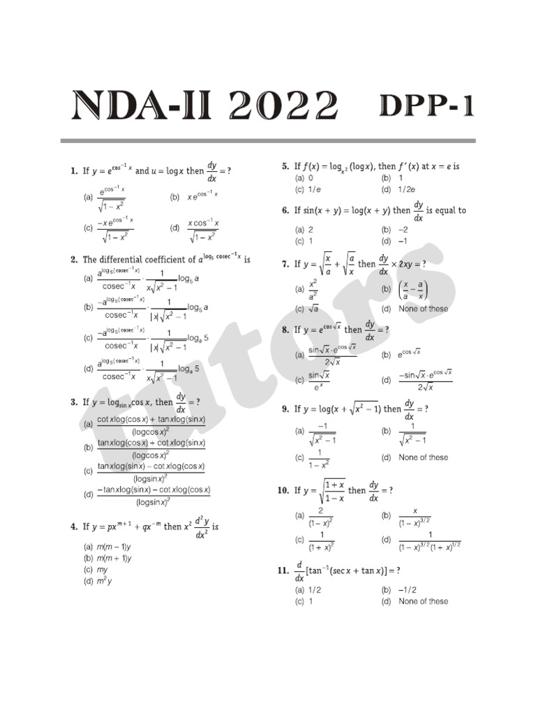 DPP 1 | PDF
