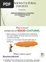 Socio-Cultural Context | PDF | Social Science
