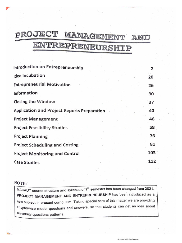 Project Management - HSMC-701 | PDF