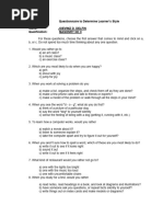 Vark Questionnaire | PDF | Learning Styles | Cognition