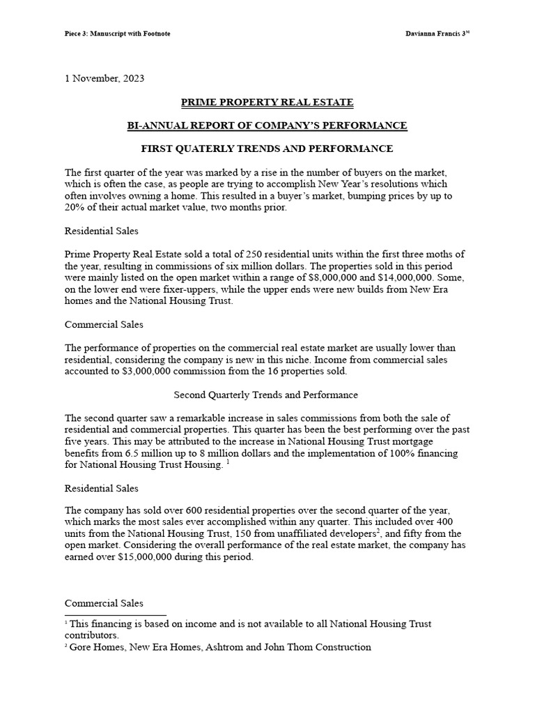 Manuscript With Footnote | Download Free PDF | Commercial Property ...