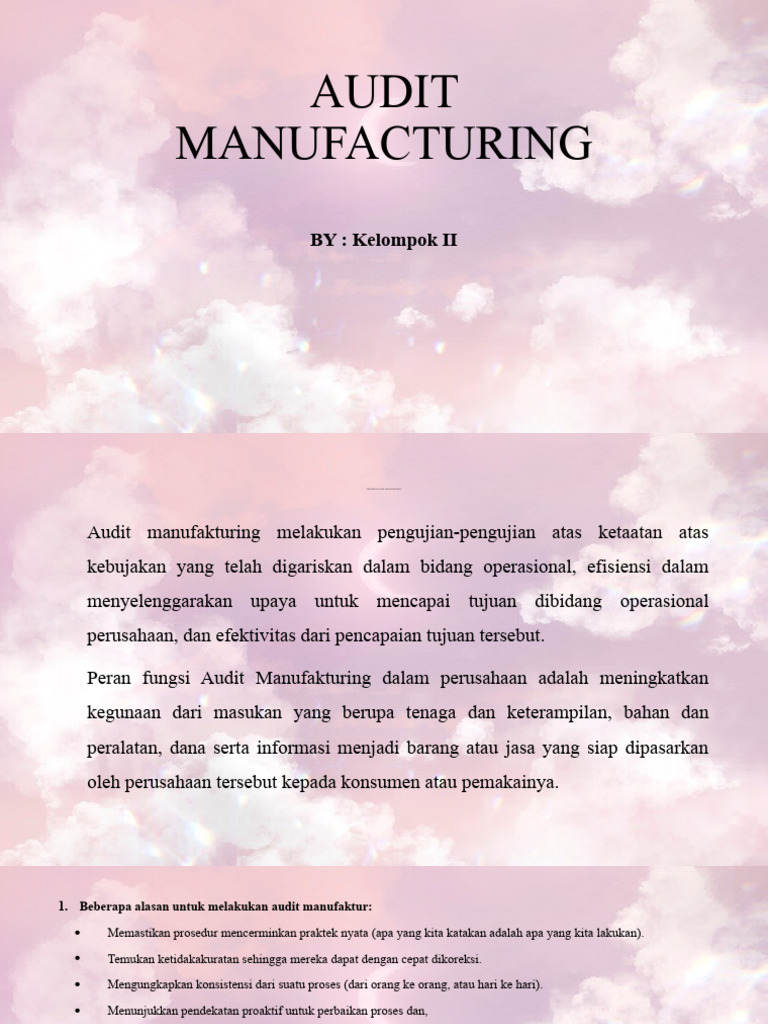 Audit Manufaktur: Panduan Praktis | PDF | Bisnis | Komputer