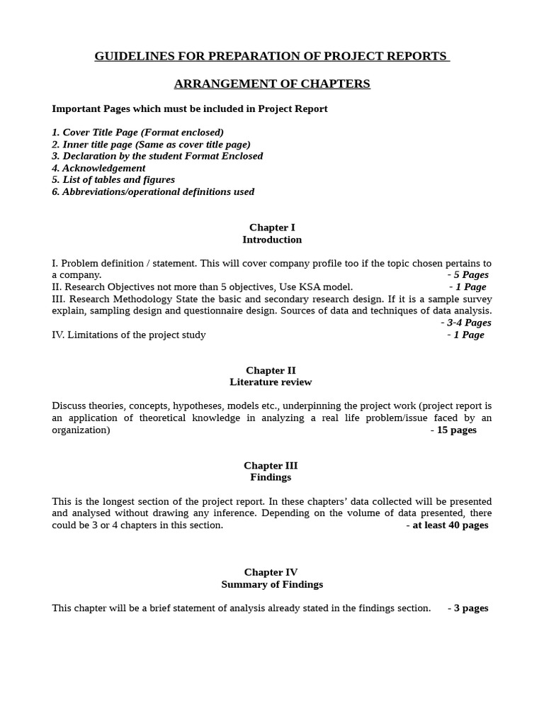 Project Report Guidelines | PDF | Methodology | Science
