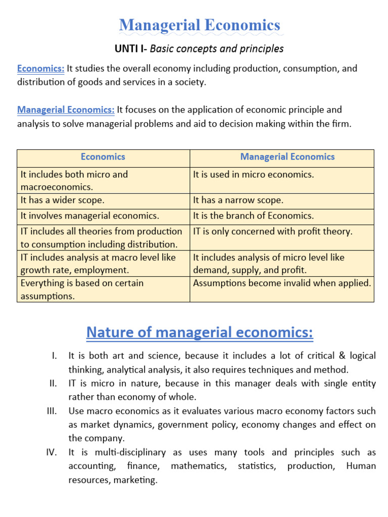 Managerial Economics | PDF | Economics | Microeconomics
