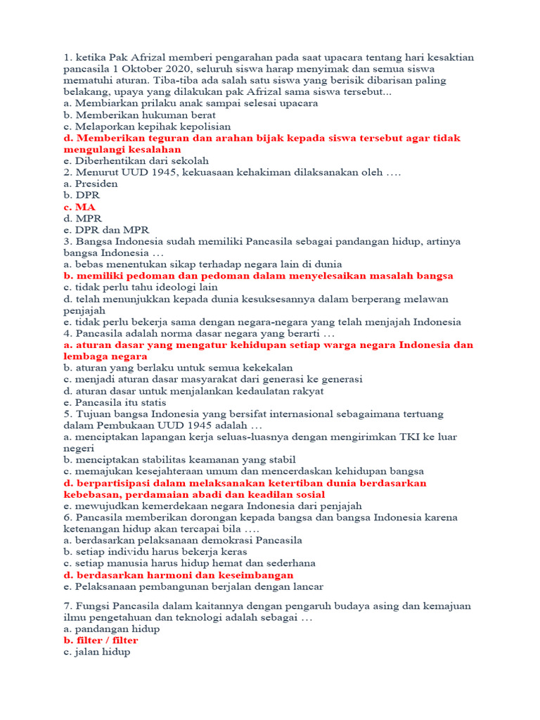 Soal Pas PKN Xii | PDF