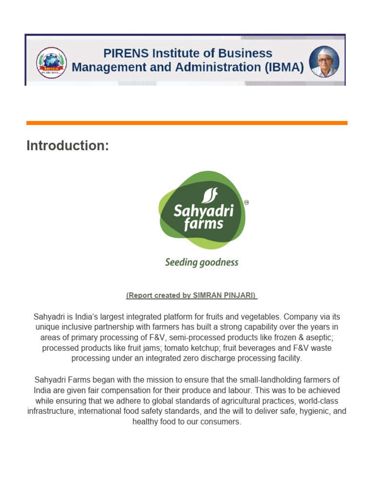 Harsh (IV) Report | PDF | Agriculture | Economies