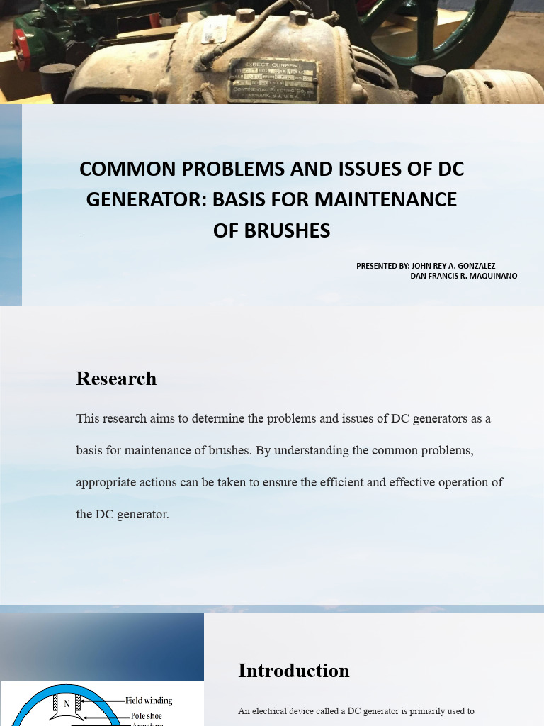 Common Problems and Issues of DC Generator | PDF | Electric Generator ...