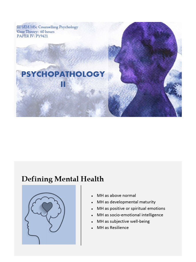 Understanding Psychopathology Concepts | PDF | Mental Disorder ...