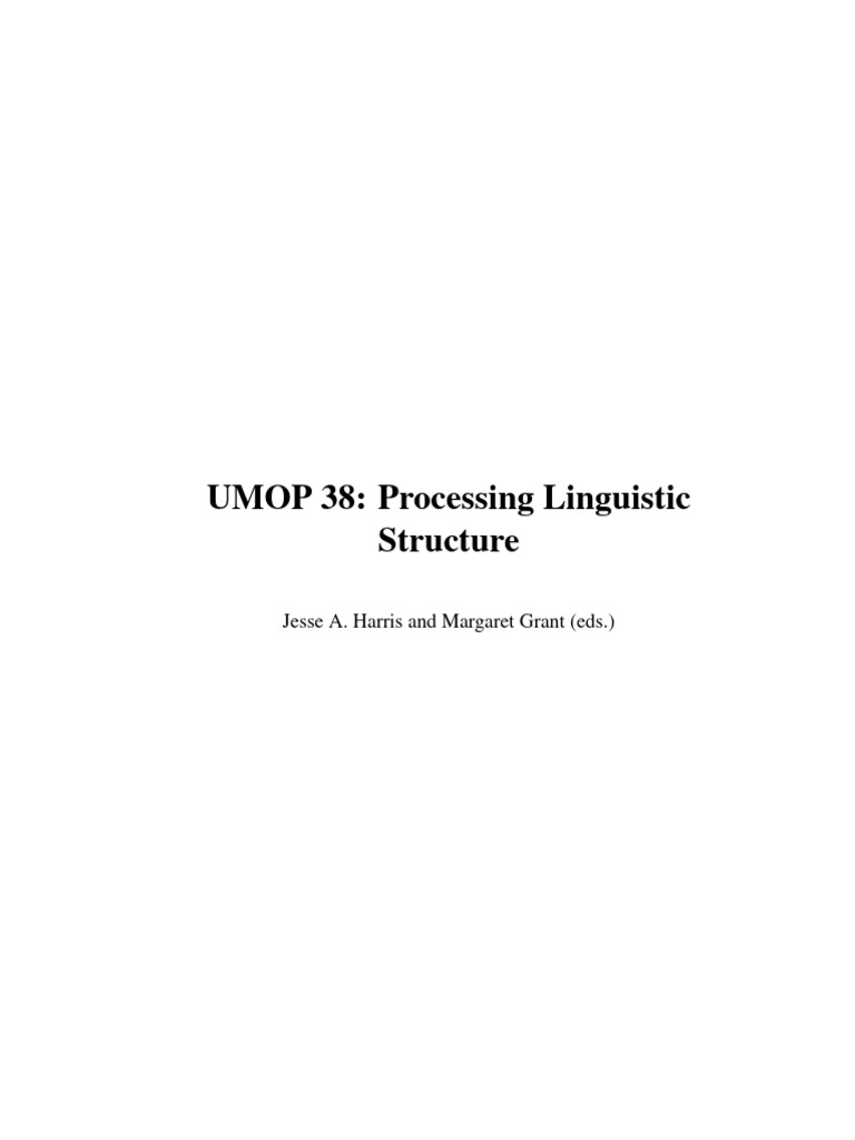 Discourse Structure And Syntactic Parall Pdf Linguistics Syntax