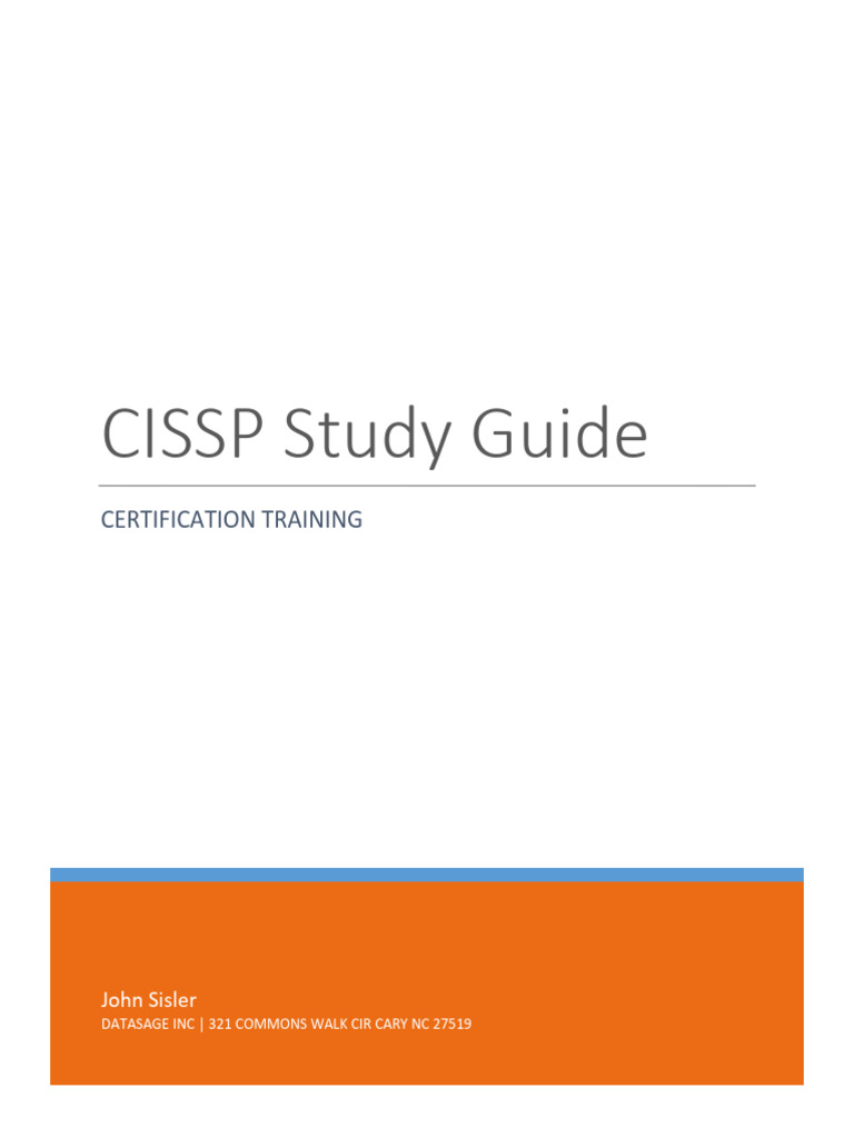 Cissp Certification Study Guide | PDF | Cryptography | Computer Network
