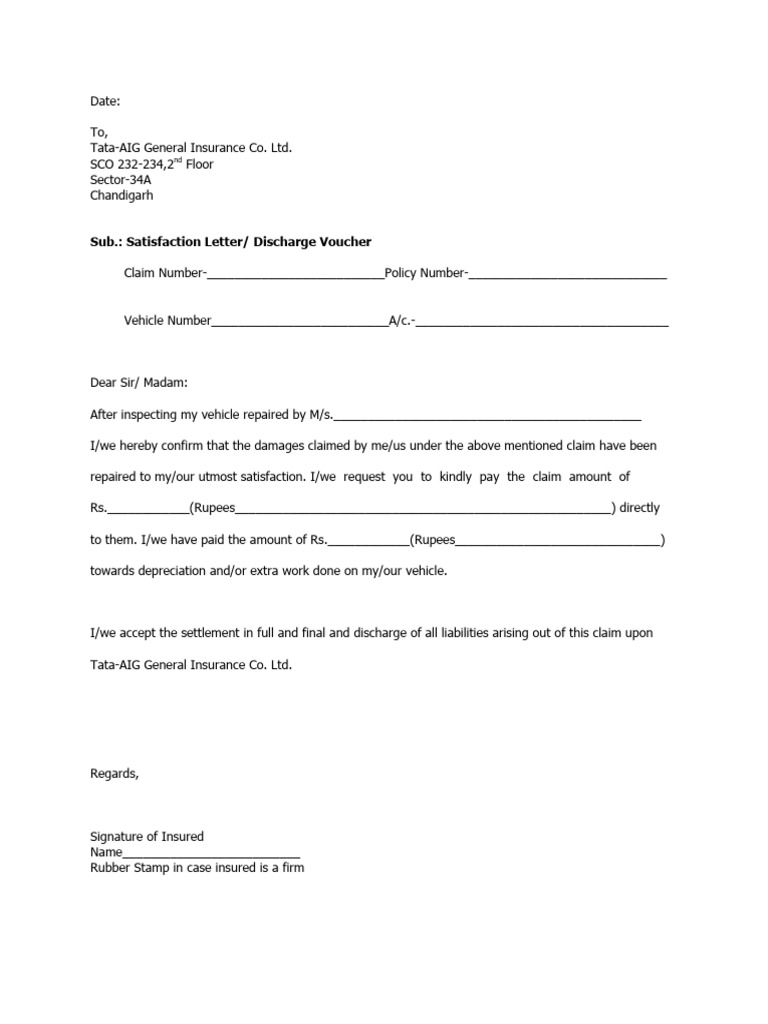 Vehicle Repair Satisfaction Letter | PDF | Business | Technology ...