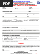 Tata AIG AutoSecure Insurance Claim Form | PDF