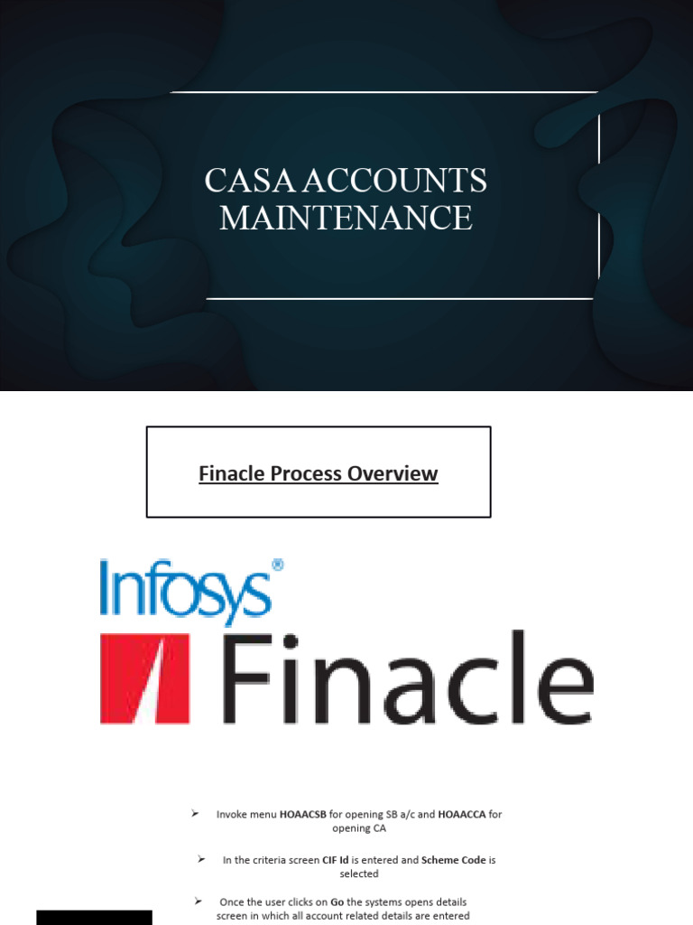Casa Accounts Maintenance | PDF | Menu (Computing) | Debit Card
