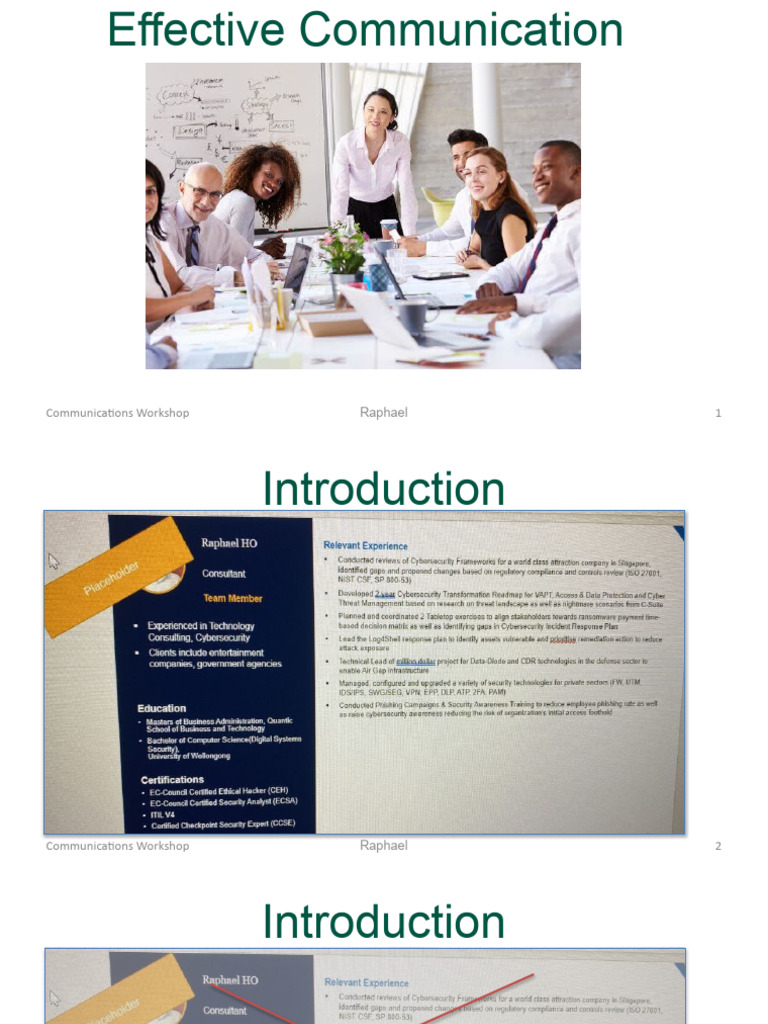 Effective Communication - RH | PDF | Communication | Nonverbal ...