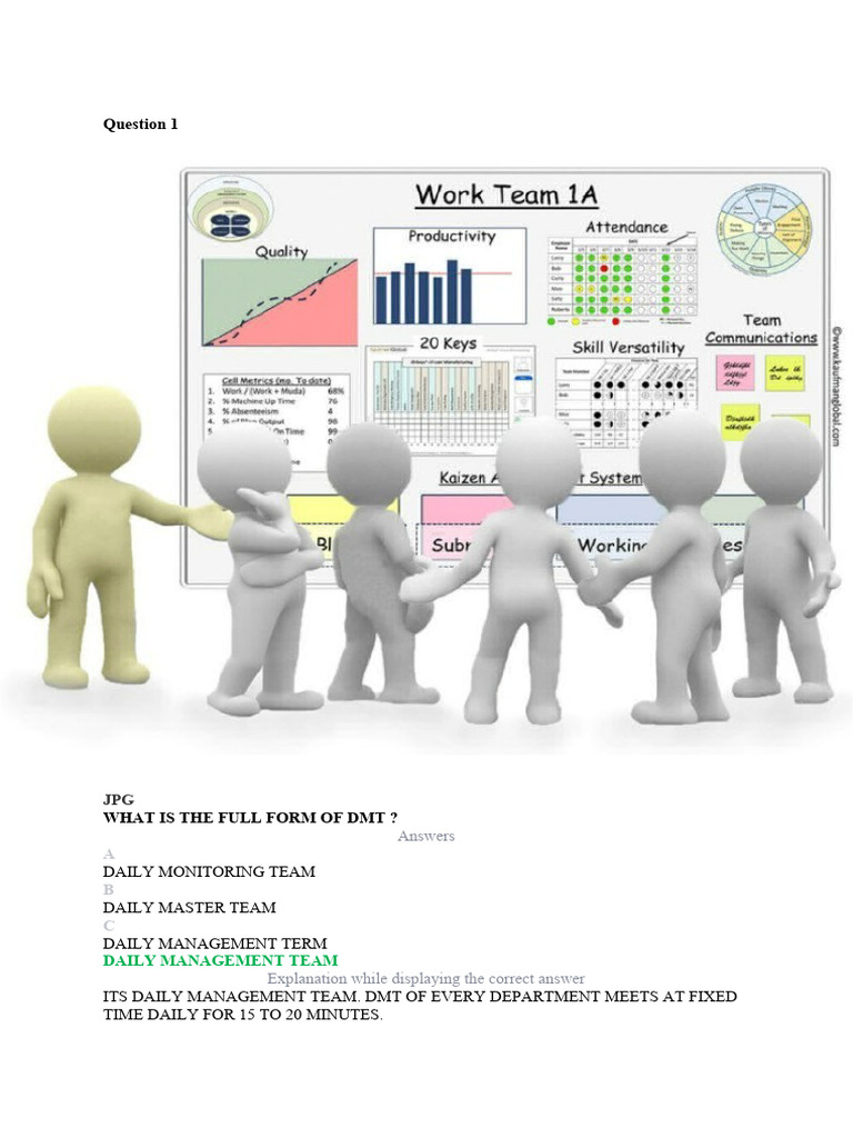 Best TQM Quiz Part 1 Ques Ans Sheet | PDF | Six Sigma | Quality Management