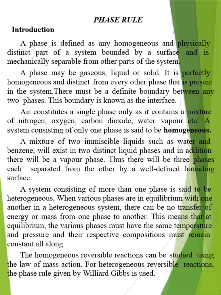 Phase Rule | Download Free PDF | Phase (Matter) | Phase Rule