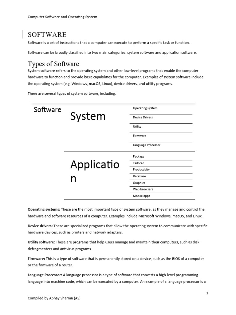 Computer Software and OS | PDF | Operating System | Process (Computing)