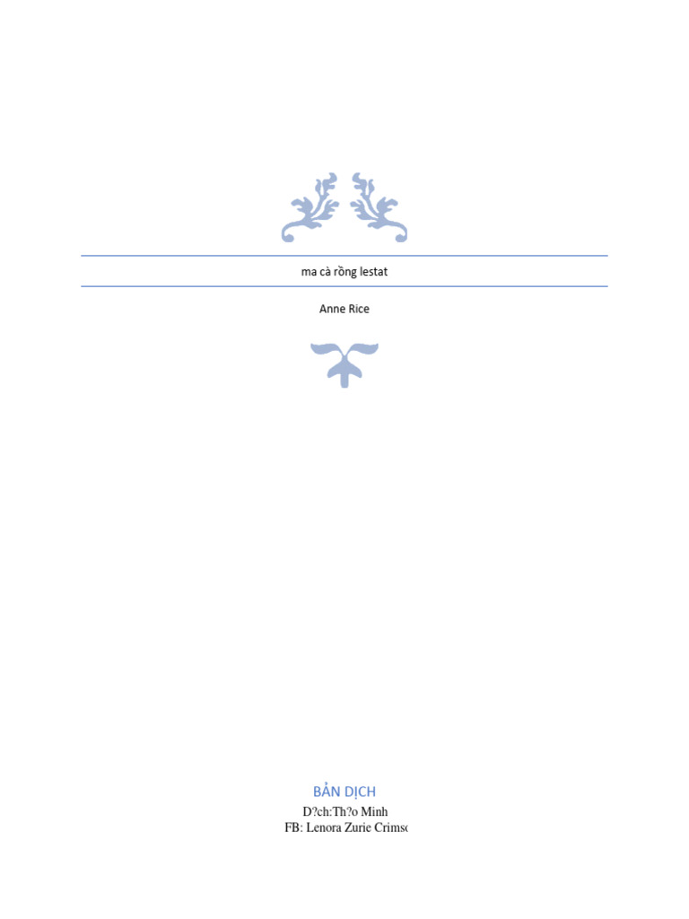 The Vampire Lestat | PDF