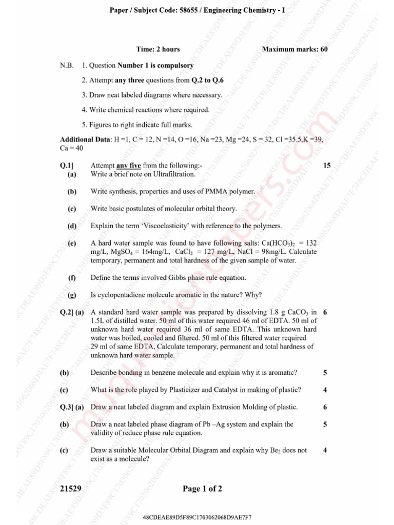Be First Year Engineering Semester 1 2022 December Engineering ...