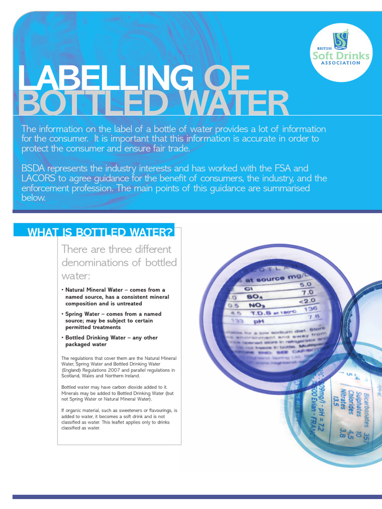2008 Labelling of Bottled Water TSO V2 | PDF
