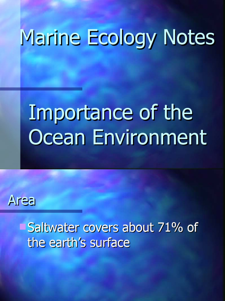 Marine Ecology Notes | PDF | Coral Reef | Oceans