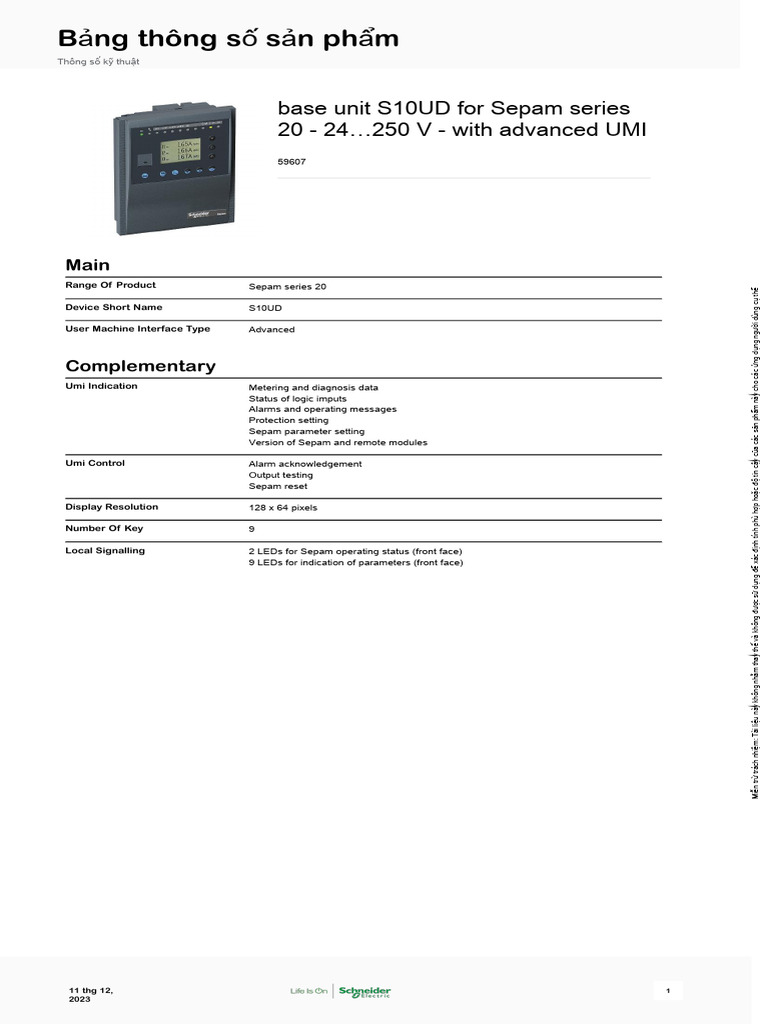 Schneider Electric - Sepam-Serie-20 - 59607 | Download Free PDF ...