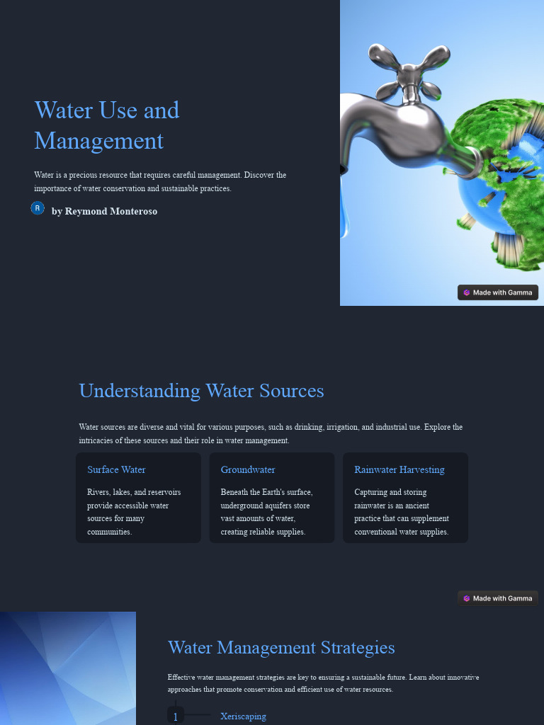 Water Use and Management | PDF | Water Resources | Water
