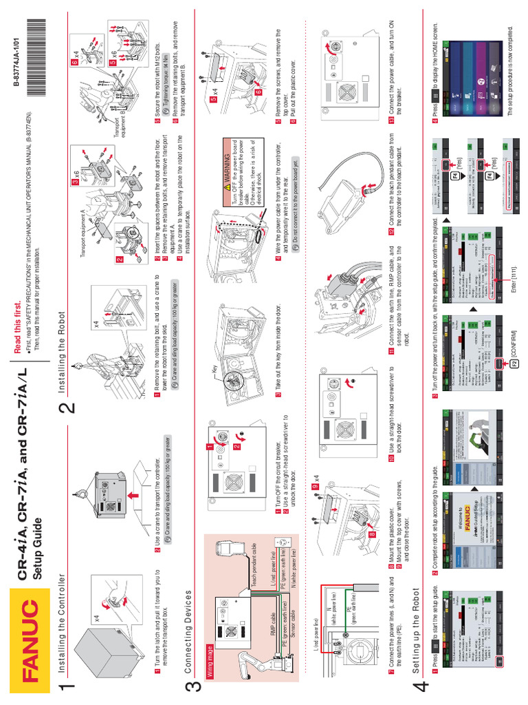 CR-4IA and CR-7IA Robot Setup Guide | PDF | Screw | Components