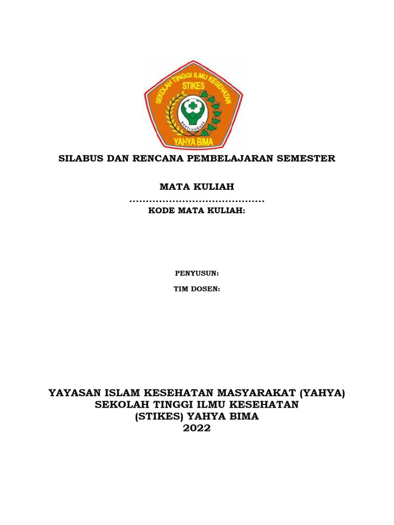 Format RPS Kep Stikes Yahya Bima Ta 2022.. | PDF | Karier & Perkembangan