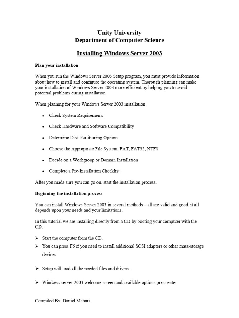NW Admin LAB Exercise 1 SETUP | Download Free PDF | Computer Network ... NW Admin LAB Exercise 1 SETUP | Download Free PDF | Computer Network ...