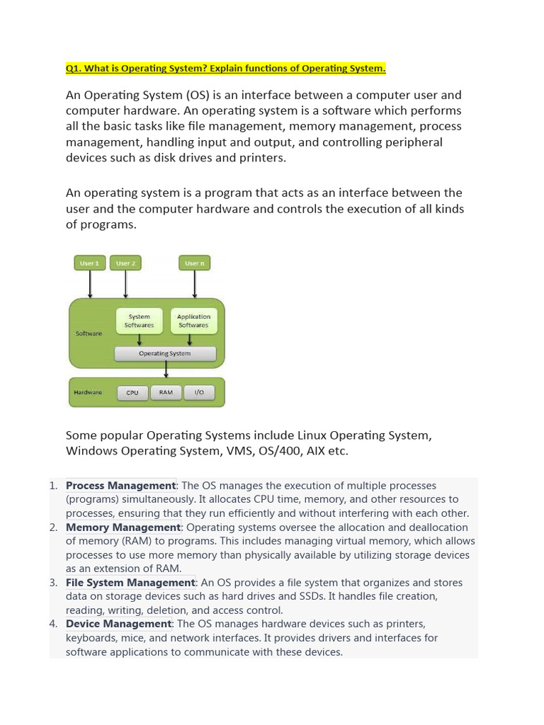 OS1 Tutorial Questions | PDF | Operating System | Graphical User Interfaces