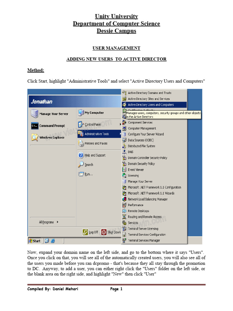 NW Admin Lab Exercise 3 User | PDF