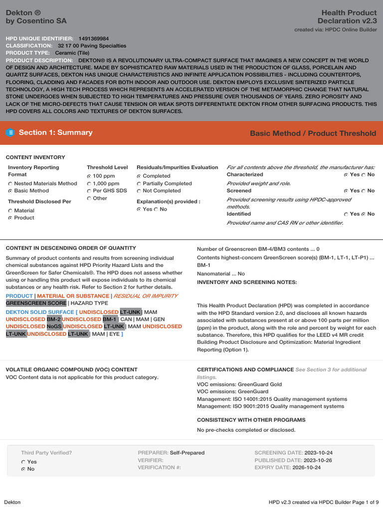 hpdc-91 Dekton | PDF | Carcinogen | Hazards
