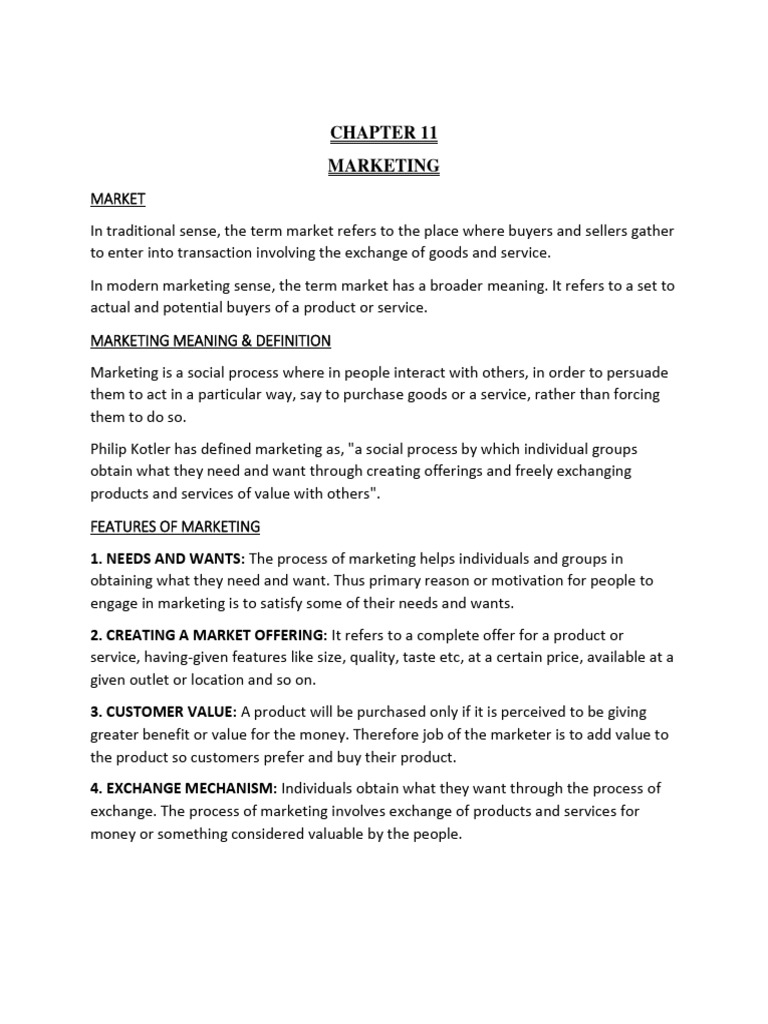 Class 12 Marketing Notes | PDF | Marketing | Product (Business)