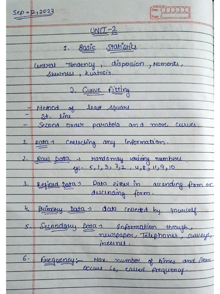 Unit 2 Prob.&.Stats. | PDF