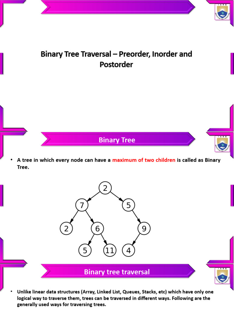Tree Traversal | PDF | Algorithms And Data Structures | Computer ... Tree Traversal | PDF | Algorithms And Data Structures | Computer ...