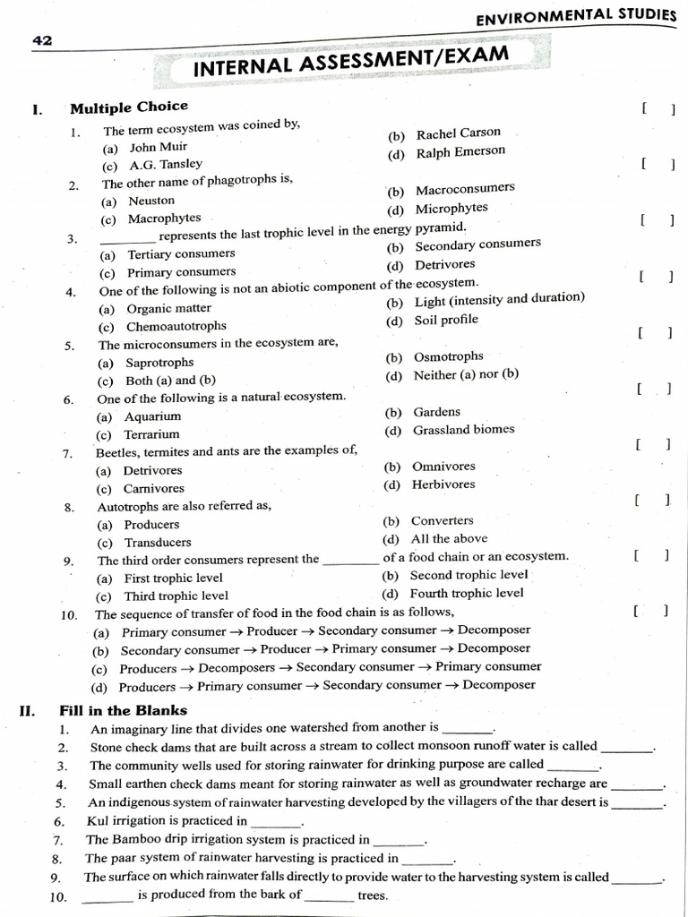 Environmental Studies Exam Guide | PDF | Waste | Pollution