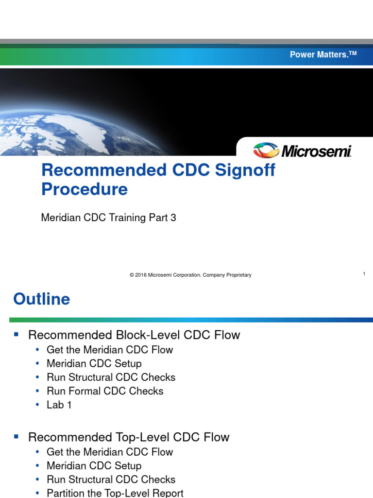 Recommended CDC Signoff Procedure | PDF | Computer Engineering ...
