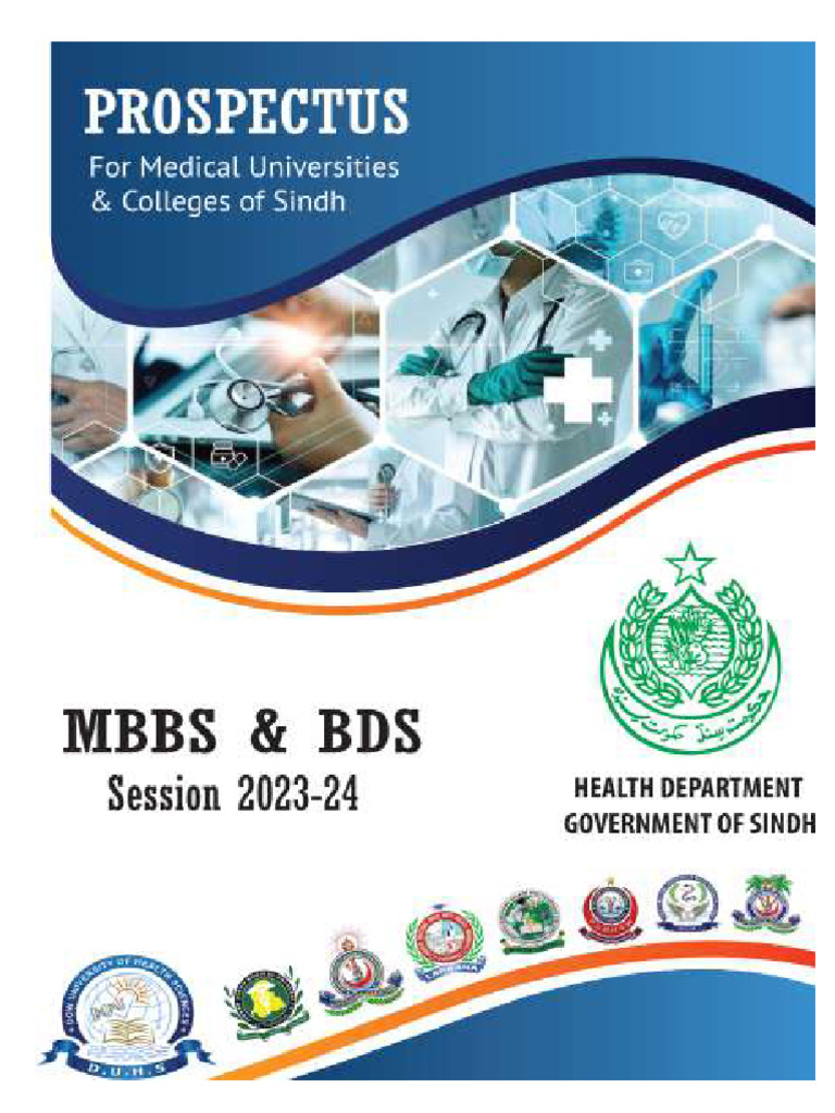 Final MBBS Prospectus 2023-24 | PDF | Optometry | Dentistry